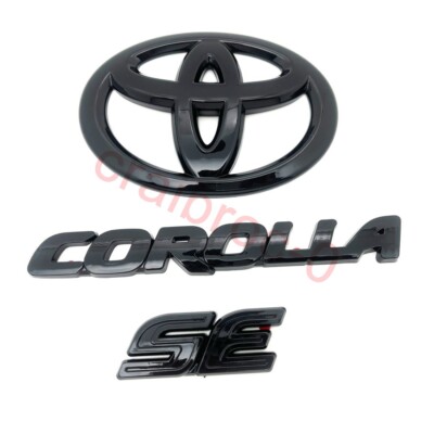 Hatchback Only Gloss Blackout OVERLAY EMBLEM Fit 2019 - 2024 TOYOTA ...