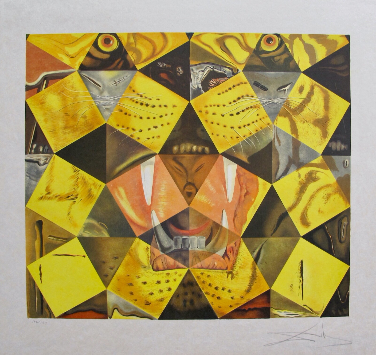 Salvador Dali LENIN TIGER Hand Signed Limited Edition Lithograph Art | eBay