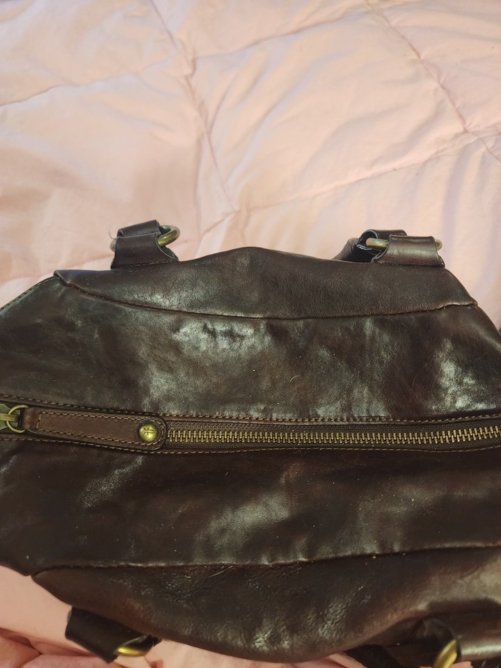 FRYE BROOKE STUDDED SATCHEL CROSSBODY *VERY GOOD/ EX CONDITION , HEAVY ...
