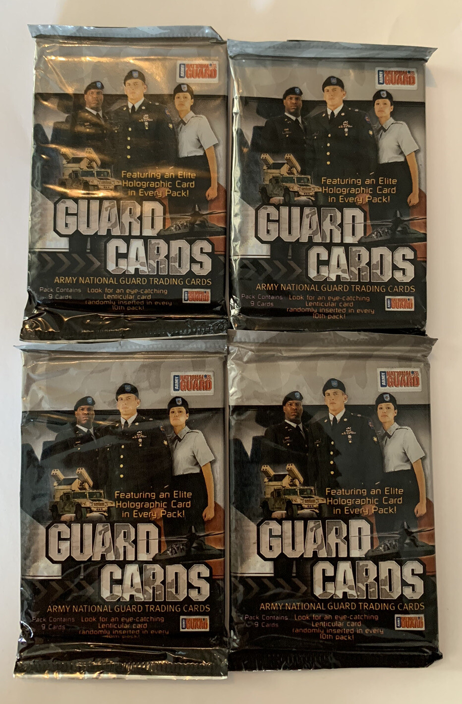 National Guard Cards Lot Of 4 Passed out at A Jamboree, Unopened Pack ...