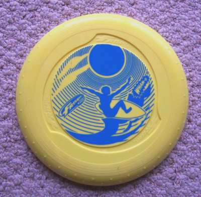 Wham-O Frisbee Disc Yellow Surfer 9" Diameter | eBay