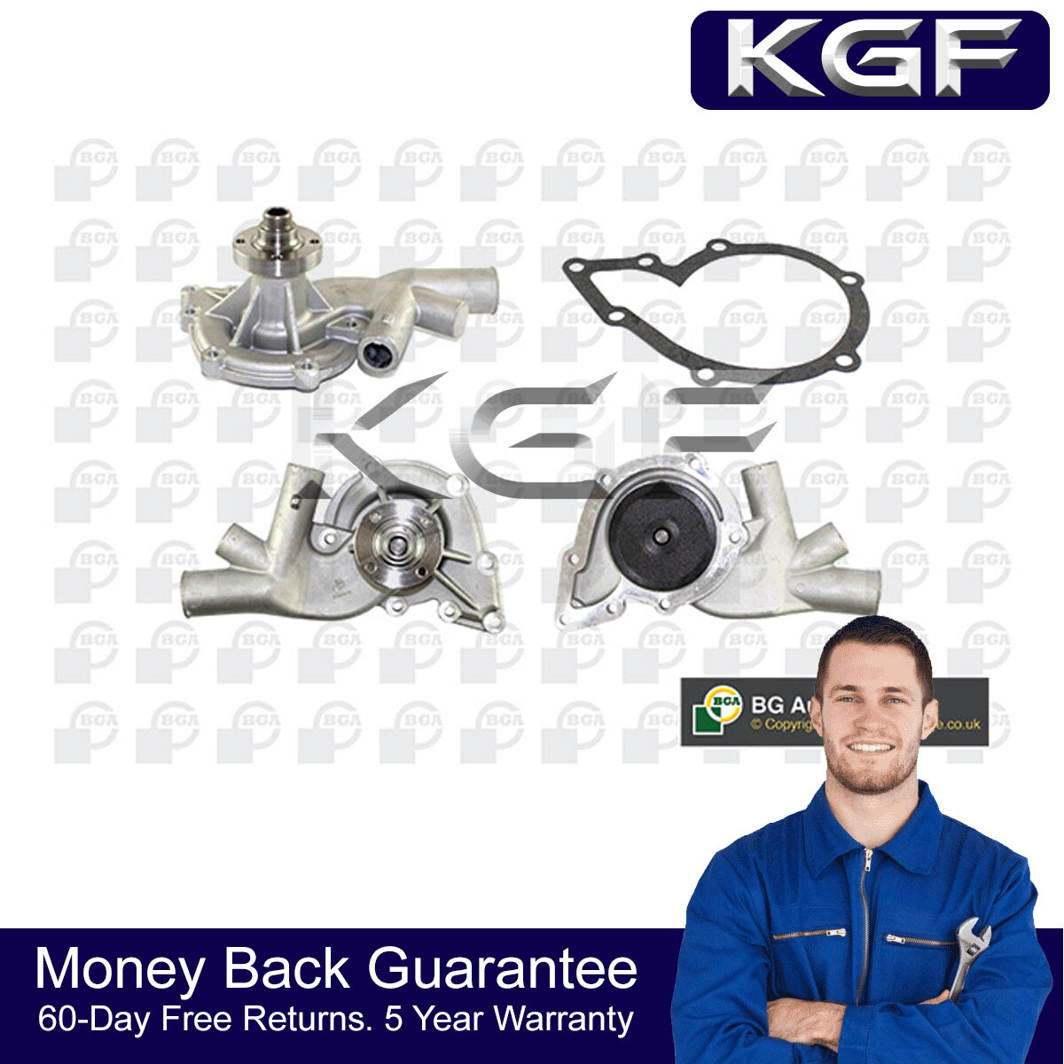 KGF Water Pump Fits Land Rover Defender 1994-1994 2.5 TDi STC635 | eBay UK