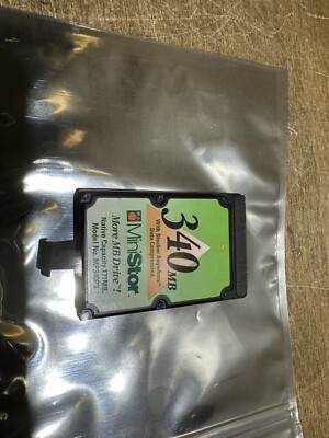 VINTAGE RARE MINISTOR PCMCIA HARD DRIVE MP340P3 340MB WORKS | eBay