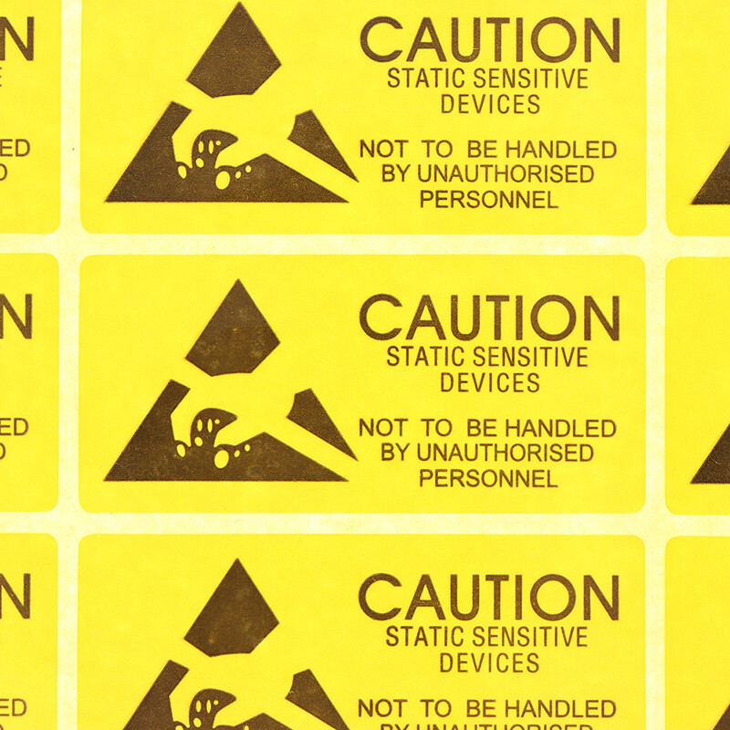 40Pcs Caution Sticky Sticker Adhesive Warning Label ESD Static ...