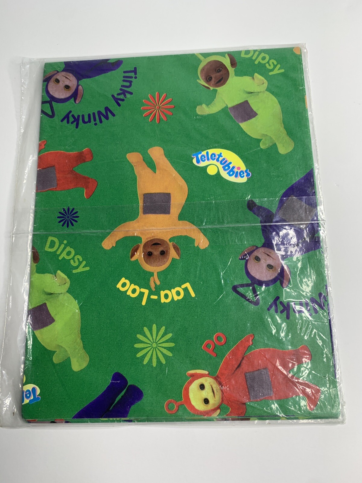 Teletubbies Gift Wrap Green Wrapping Paper Carlton Cards for sale ...