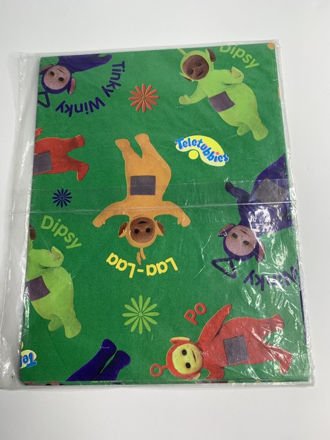 Teletubbies Gift Wrap Green Wrapping Paper Carlton Cards for sale ...