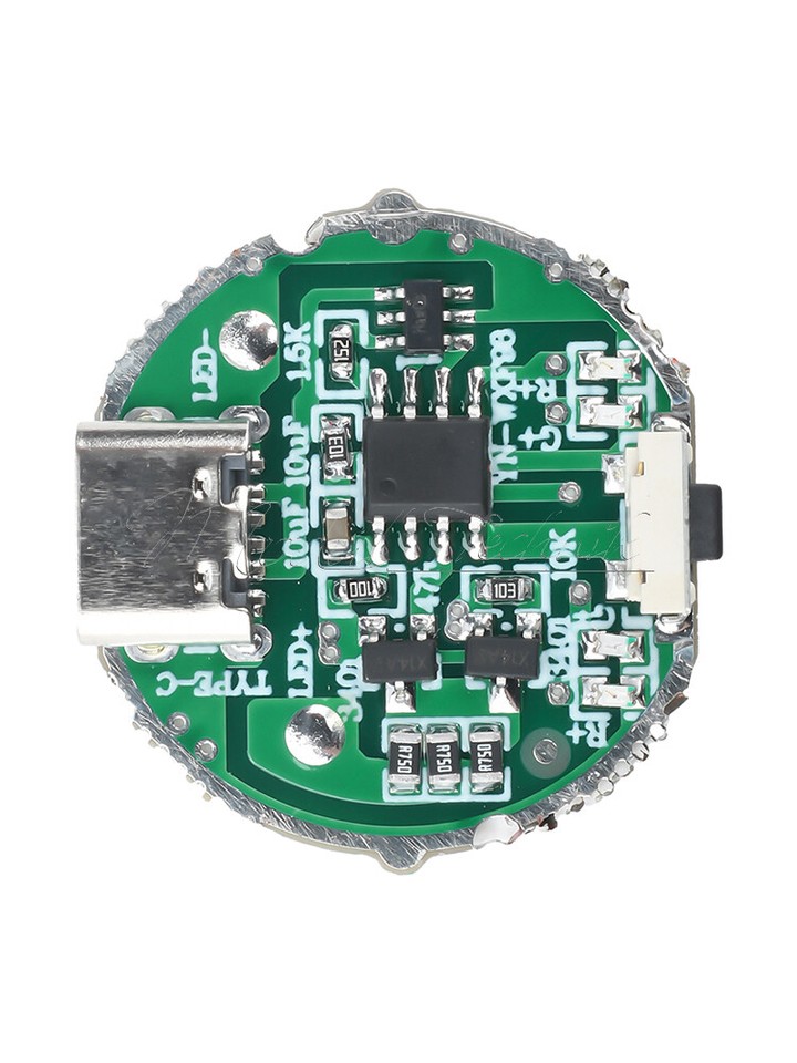 Flashlight Driver Switch Circuit Board 3-Level Type-C/Micro USB for 10W ...