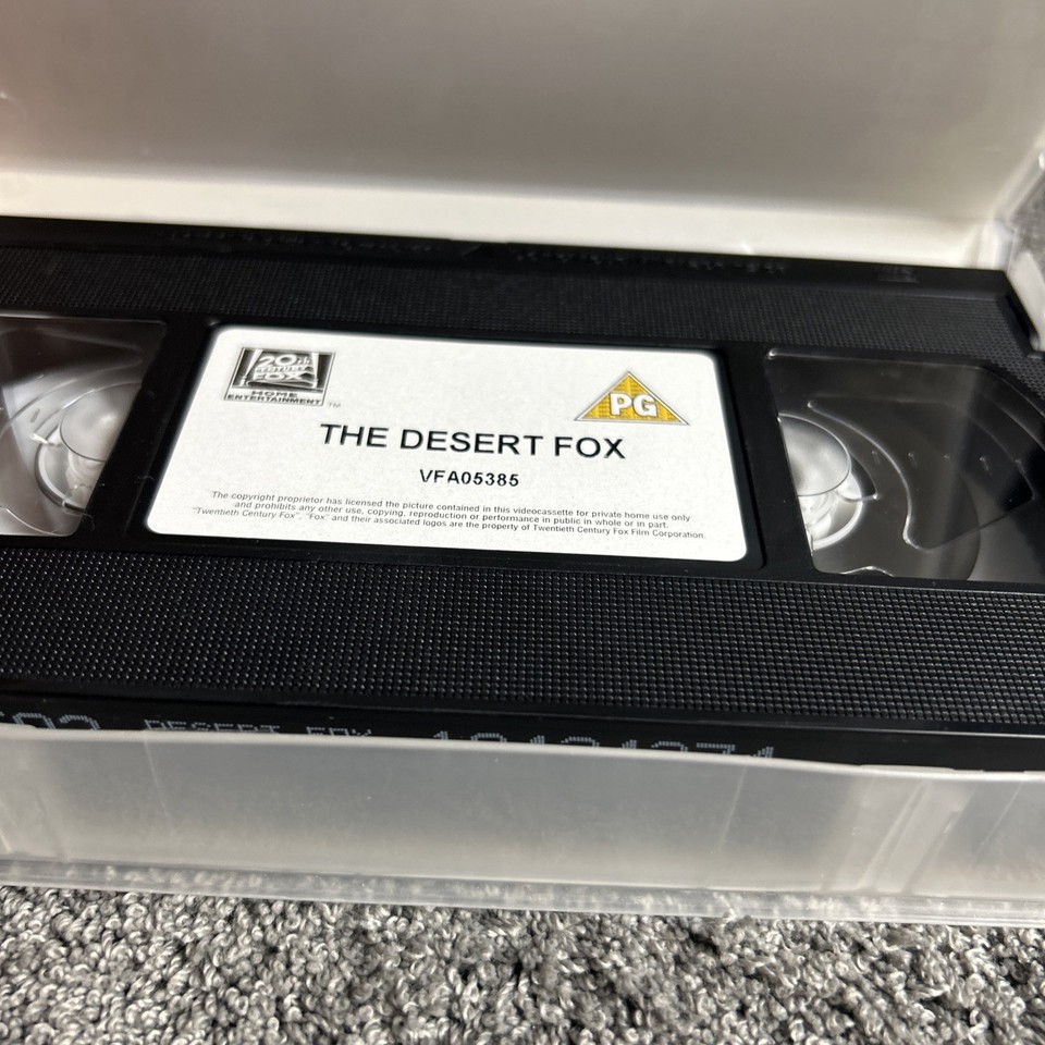 The Desert Fox, VHS Video, James Mason, Jessica Tandy, Vintage | eBay