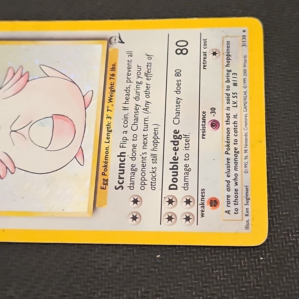 Pokemon Card - Chansey Base Set 2 3/130 Holo Rare | eBay