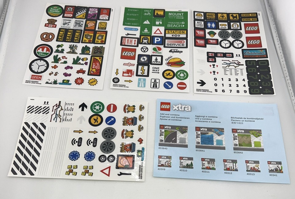LEGO Xtra City Town 853921 Brick Stickers Set - Extra Custom MOC Sheet ...