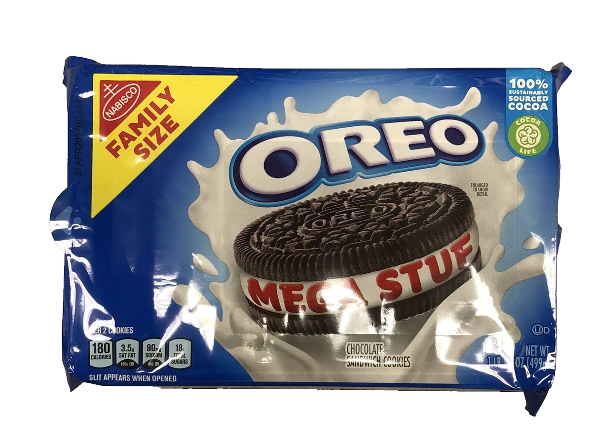 Oreo Oreos Mega Stuff Flavour Chocolate Sandwich Cookies