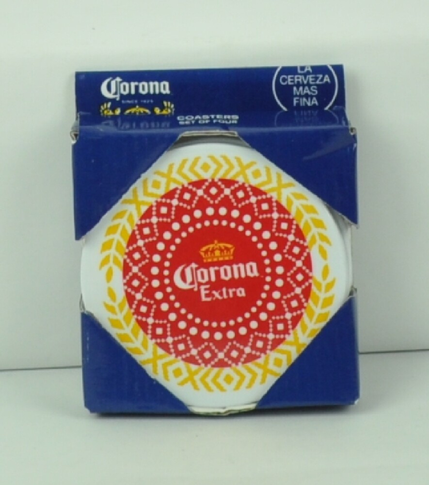 Corona Extra Assorted Acrylic Coaster Set of 4 Multicolor Bar Decor ...