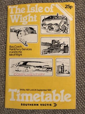 Southern Vectis Bus Timetable - 24/5/81 | eBay UK