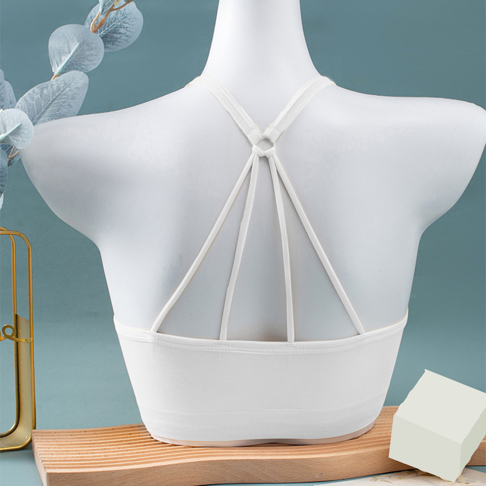 Soft Fabric Bra Nylon Wireless Padded Push-up with Multi Straps for ...