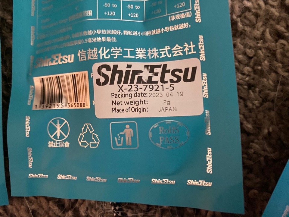 Shin-Etsu X-23-7921-5 Microsi Silicone CPU GPU Thermal Paste Grease LOT ...