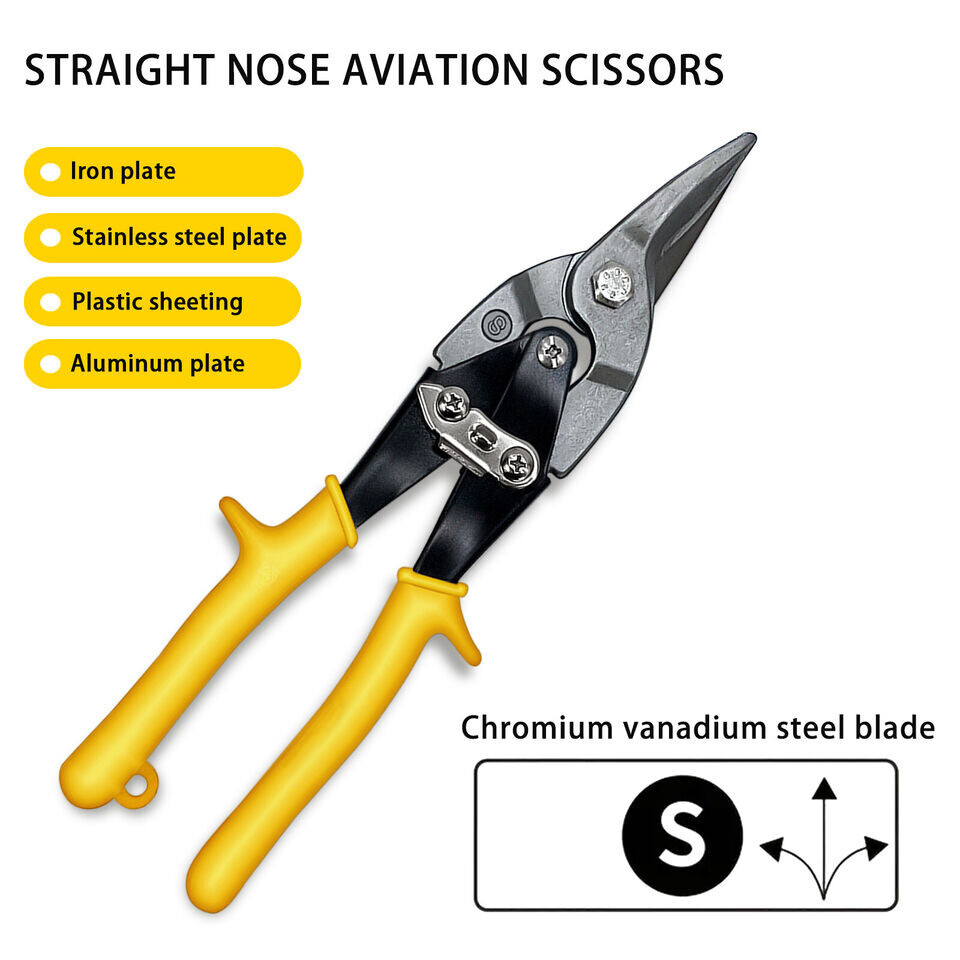 Aviation Tin Snips Straight Cut Cutters Sheet Metal Shears Heavy Duty ...