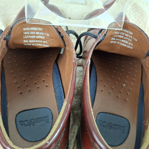 G. H. Bass & Co Webster Men's Dress Shoes Size 11 M Cap Toe Leather ...