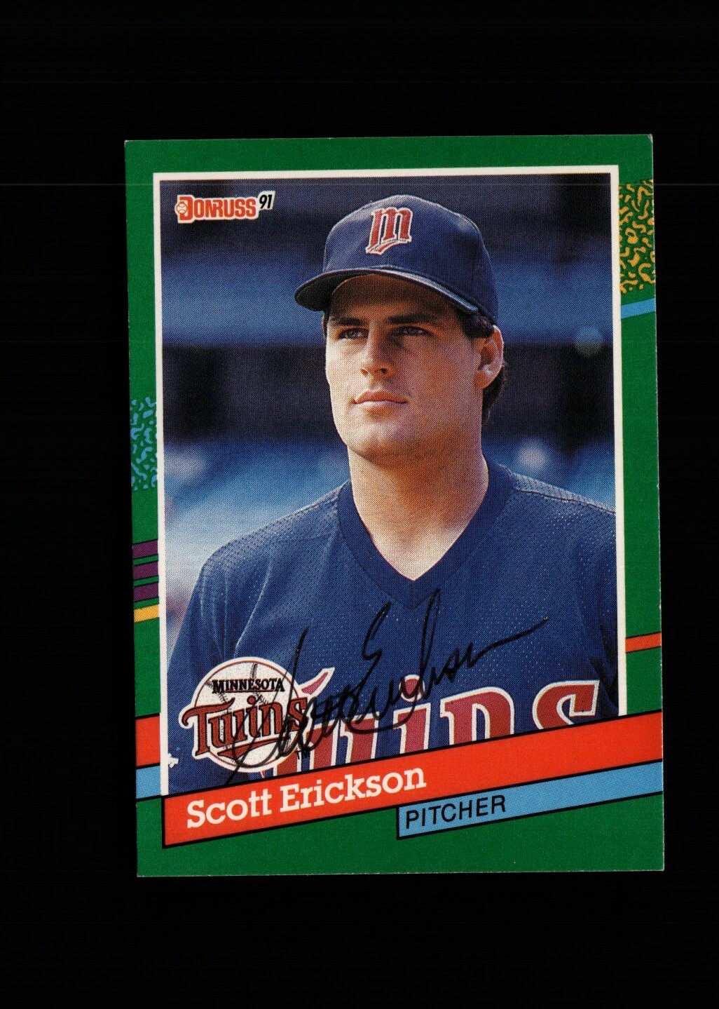 Topps authentic autographed Scott Erickson Twins 1991 Donruss authentic ...