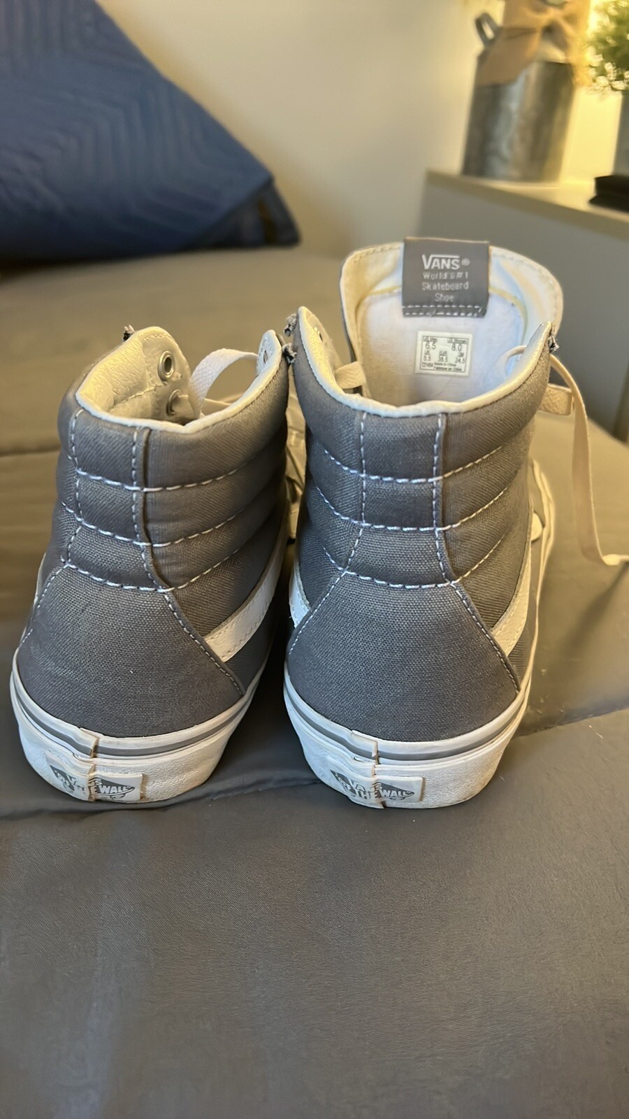 Vans Shoes Mens 6.5 Womens 8 Old Skool High Top Sneakers 721278 Gray ...