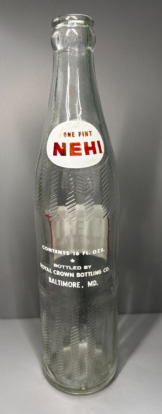 1968 One Pint NEHI Soda Bottle ACL Baltimore | Grelly USA
