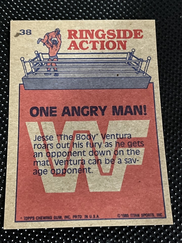 1985 Topps WWF Wrestling #38 One Angry Man! Jesse Ventura | eBay