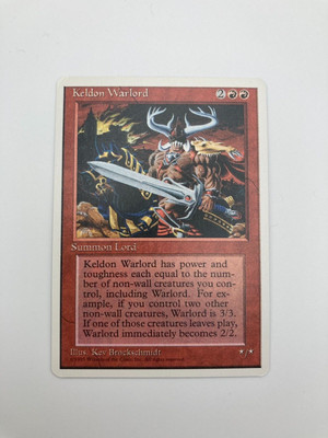 MTG KELDON WARLORD 4th Fourth Ed (Excellent Condition) Magic the ...