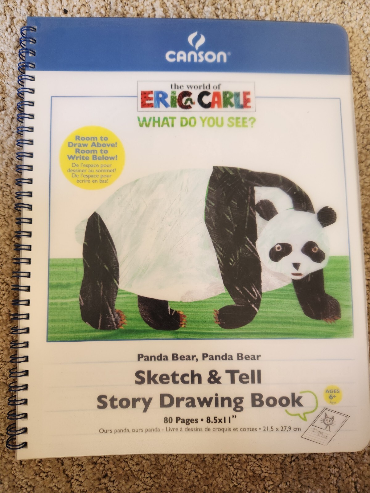 Eric Carle Panda Bear Sketch & Tell Drawing Book | eBay