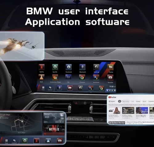 BMW MMB MAX ANDROID WIRELESS CARPLAY MULTIMEDIA AI BOX YOUTUBE NETFLIX ...