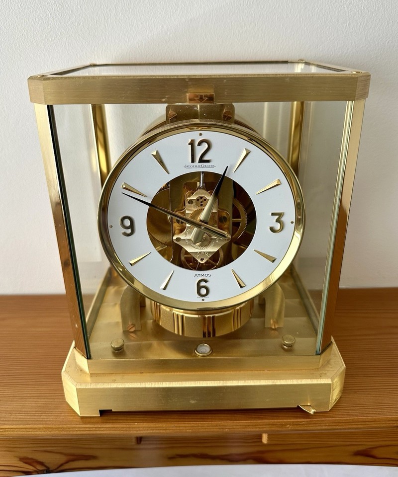 JAEGER LECOULTRE ATMOS BRASS/GLASS 528-8 CALIBRE BRACKET MANTEL CLOCK ...
