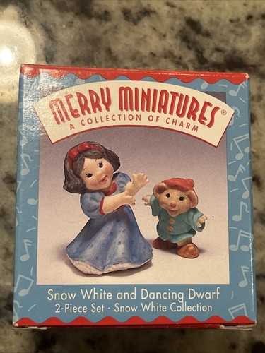 SNOW WHITE and Dancing Dwarf NEW Hallmark Merry Miniatures 2 MINI ...