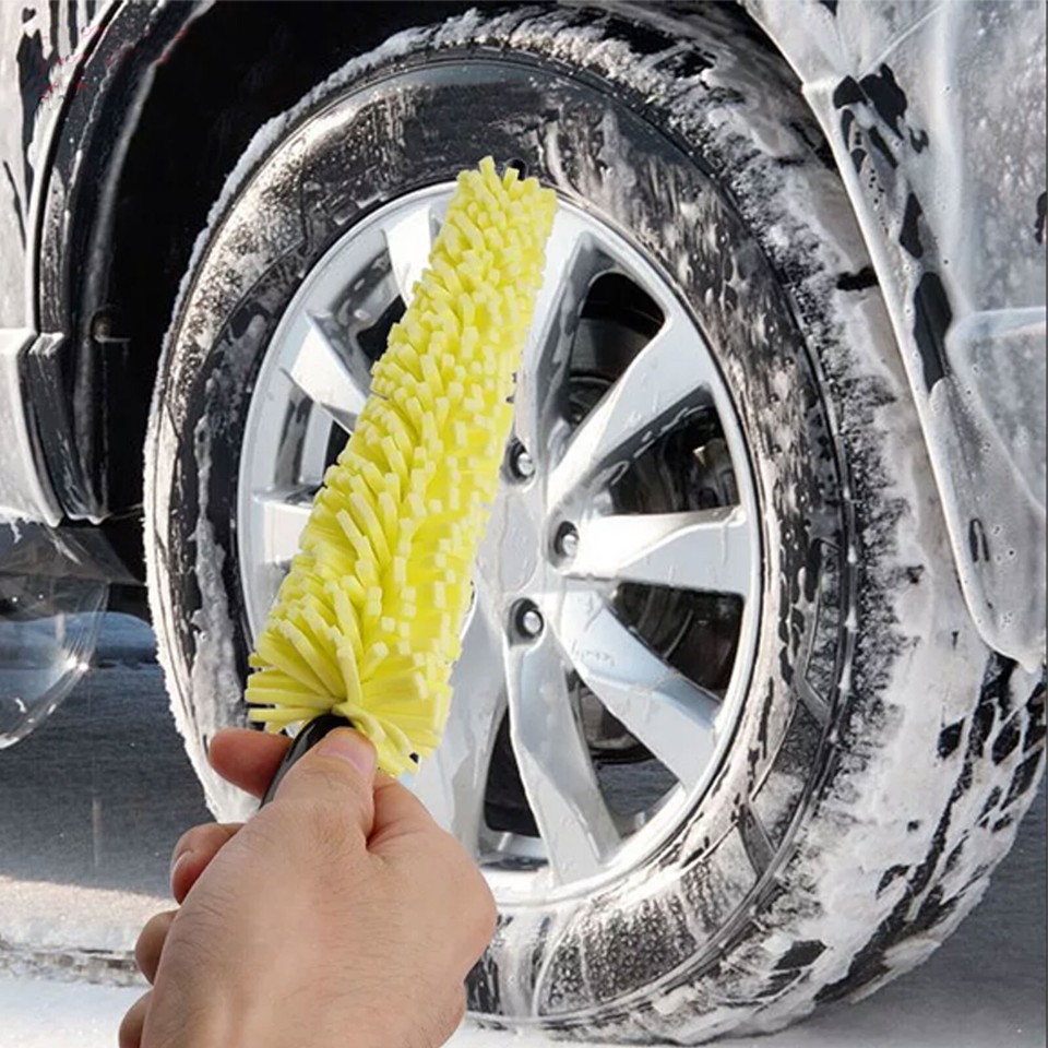 4PCS Car Detailing Cleaning Brush Tire Rim Washing Scrub Wheel Cleaner ...