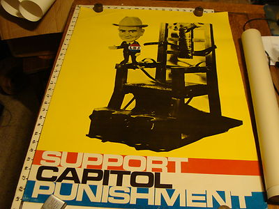1968 International Poster Corp. LBJ-- ELECTRIC CHAIR : HIPPIE POSTER ...