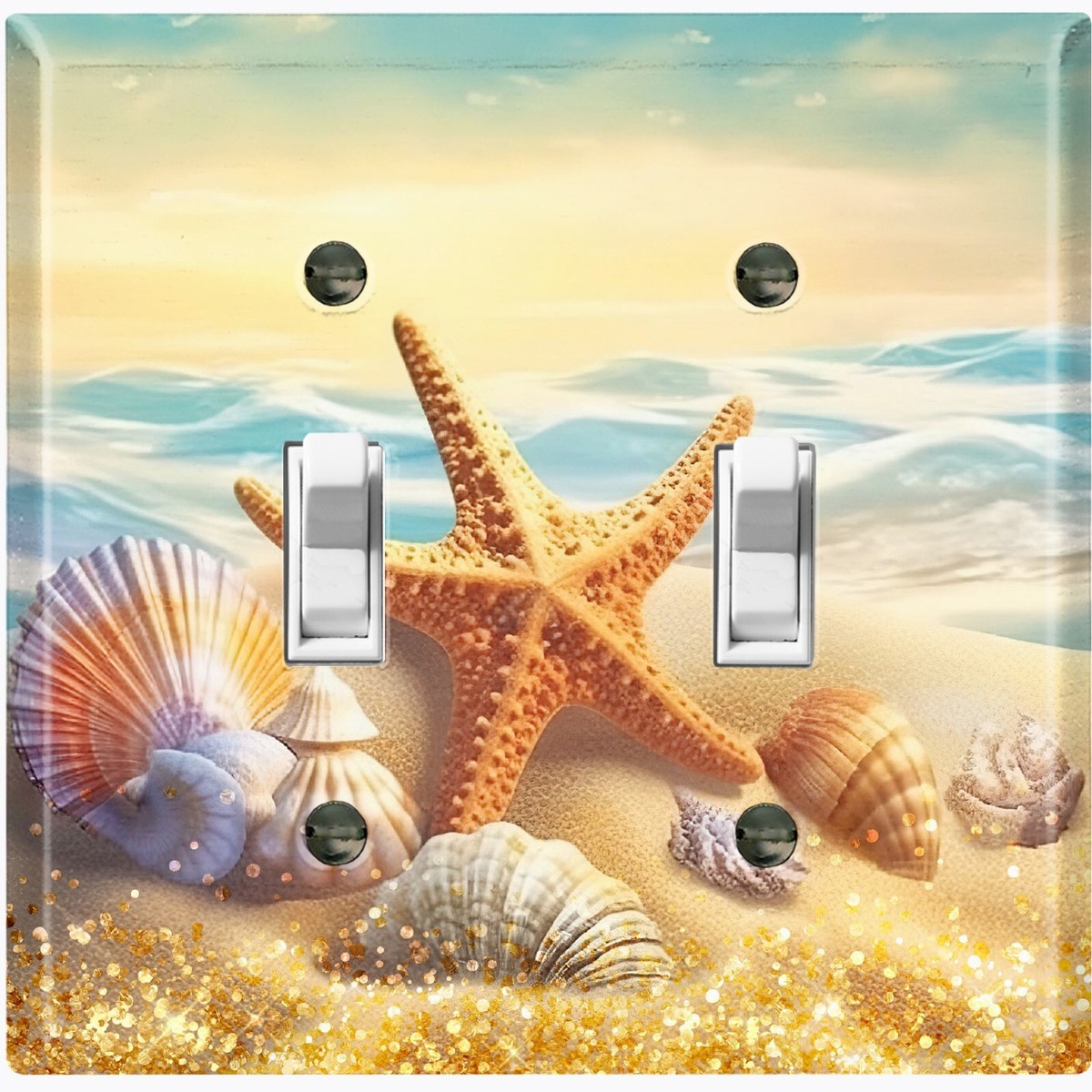 Nautical Switch Plate Covers Starfish Switch Plate Beach Home Decor