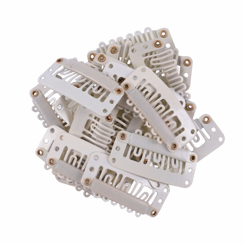 5PCS U Metailic Snap Clips Hair Extension Wigs DIY Snap-Comb Clips | eBay