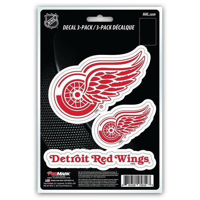 Detroit Red Wings Decal Die Cut Team 3 Pack [NEW] NHL Car Truck Auto ...