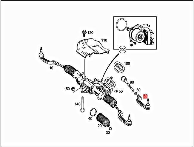 Genuine MERCEDES BBDC W242 C117 W176 X117 X156 Tie rod 2463301700 | eBay