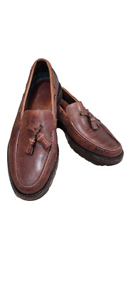 HS Trask Men's Size 10.5M Tassel Loafers Shoes Chestnut Leather ...