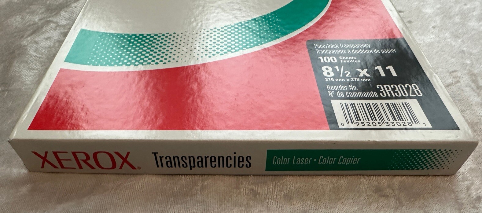 Xerox Clear Laser Transparencies Transparency 100 Film Sheets 3R3028 ...