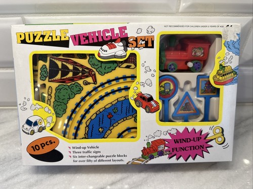 Vintage 80s Wind-Up Puzzle Train Set 10Pcs 9281T Puzzle Vehicle Set | eBay