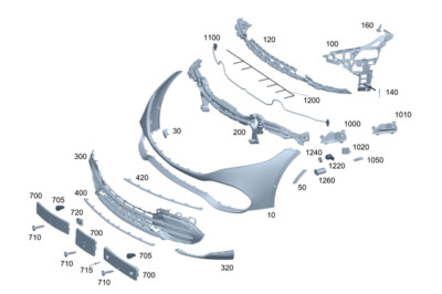 Mercedes Benz Genuine EQS 580 2022-2024 Front Bumper Front 2978851101 ...