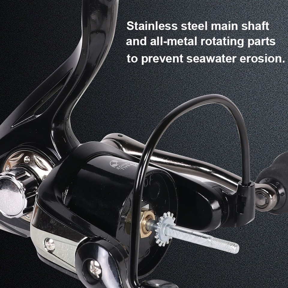 12BB Metal Spinning Fishing Reel 5.2:1 Freshwater Saltwater Left Right ...