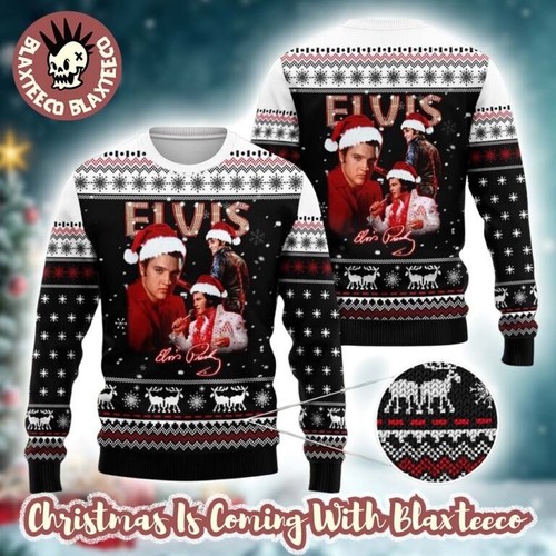 Elvis Presley With Santa Hats Photos Graphics Design Ugly Christmas ...