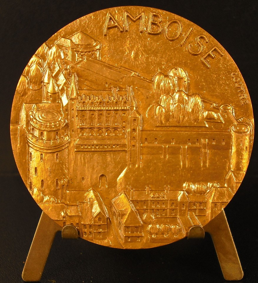 Medal of Charles VIII King of France view from the Château d'Amboise by ...