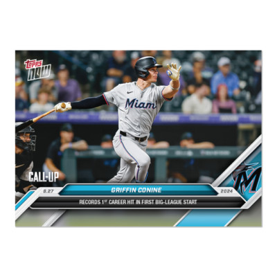 2024 Topps Now 603 Griffin Conine Miami Marlins Call-Up RC 1st Career ...