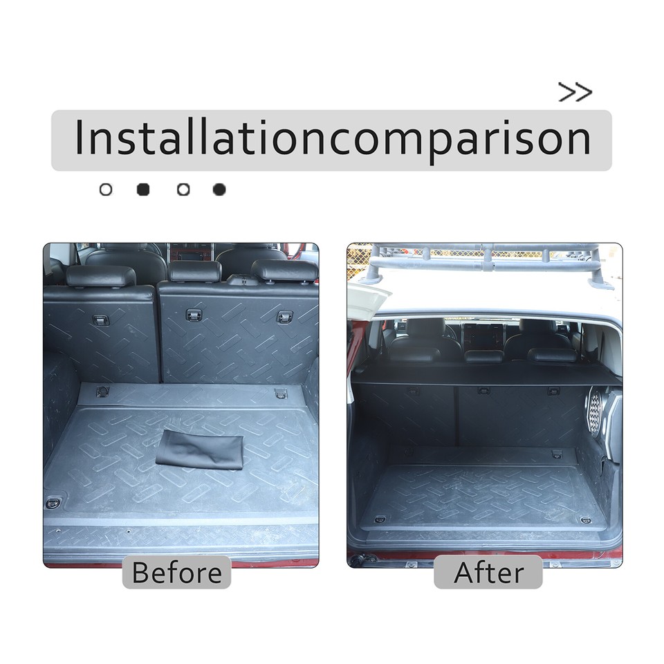 For Toyota FJ Cruiser 2007-2014 Trunk Cargo Area Cover Dust Cover ...