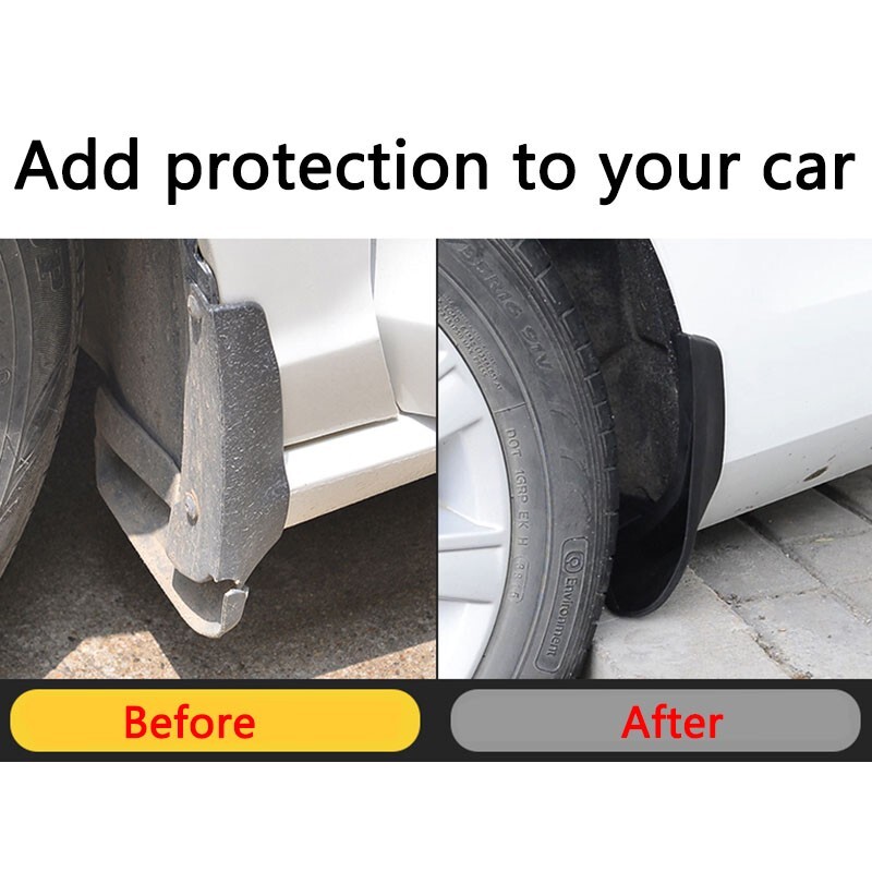 ABS Front+Rear Flaps Flag Splash Mud Guard Protective Fender For Jaguar ...