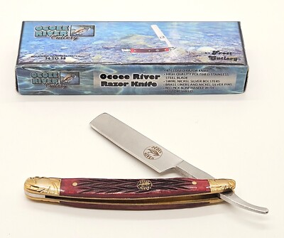 OCOEE RIVER by FROST CUTLERY FANCY STRAIGHT RAZOR KNIFE PICK BONE ...