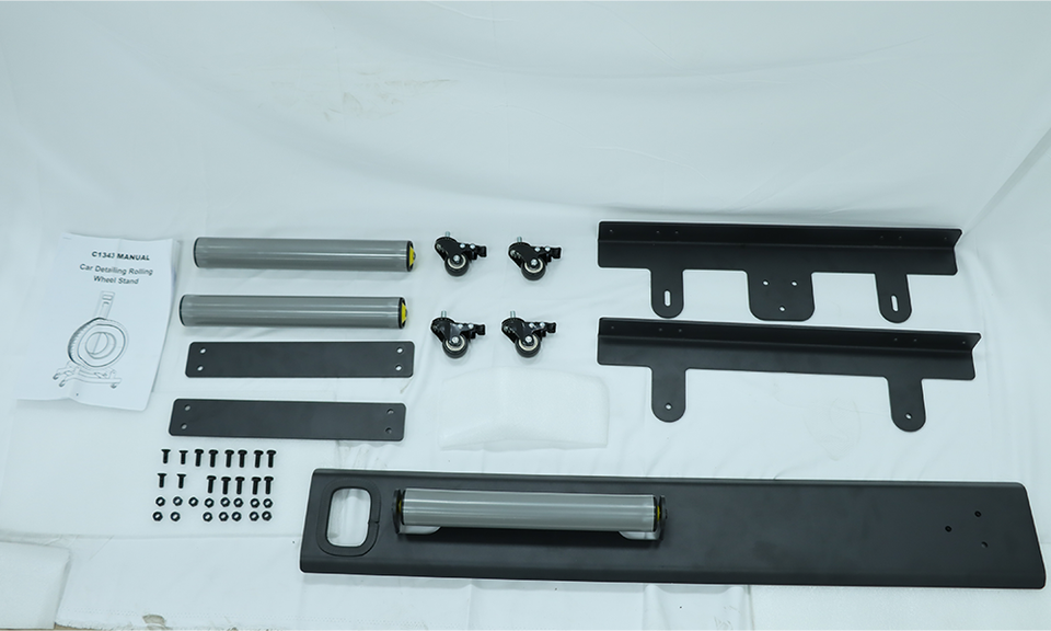 Universal Wheel Cleaning Stand with Rollers Wheel Detailing Stand for ...