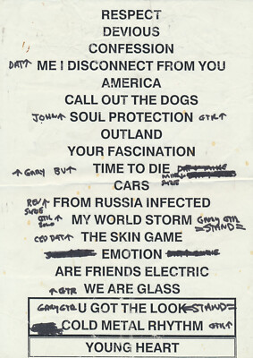 Gary Numan - 1990s [Holland] - Journalist Archive / Setlist | eBay