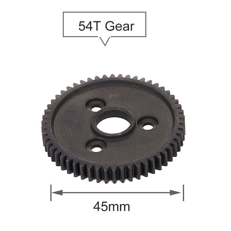 Hardened Steel Metal Spur Gear 54T 32P 3956 for RC 1/10 Slash ...
